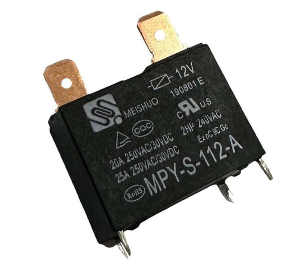 RELE DC 12 VOLTS - 20A 250V - MEISHUO - MPY-S-112-A - PARA AR CONDICIONADO