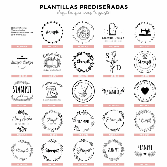 Diseños para Sello Personalizado - Stampit Design