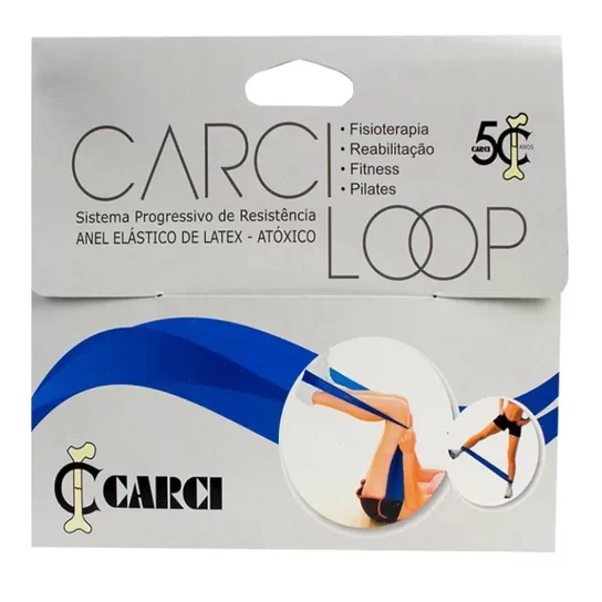 Carci Loop Nível Média Forte Faixa Elástica Circular - Azul
