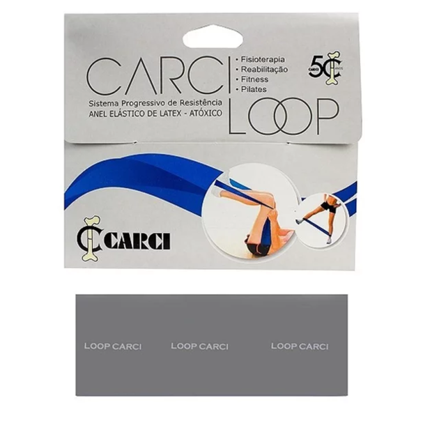 Carci Loop Nível Super Forte Faixa Elástica Circular - Prata