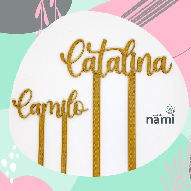 Nombres - Toppers para tortas - Comprar en NAMI 3D