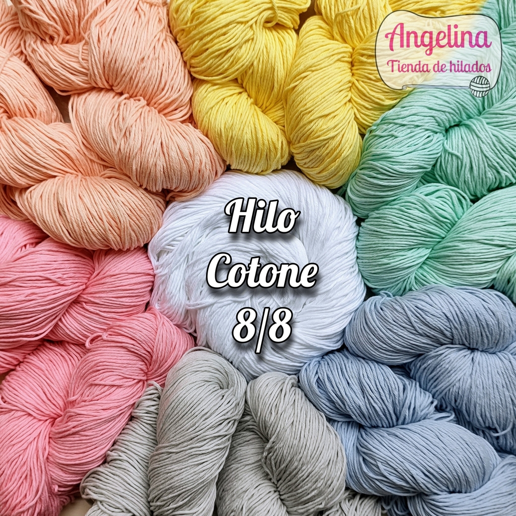 Cotone 8/8 - Hilo de algodón peinado - Madejas 150 grs