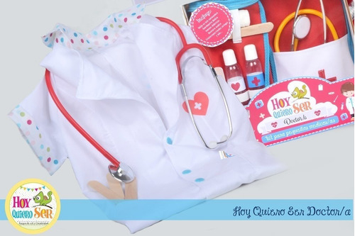 Kit Hoy Quiero Ser Doctor Doctora Maletín Disfraz Infantil