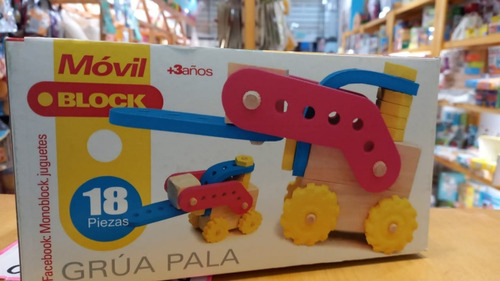 Grua Pala Vehiculo Movil Block Madera Goma Eva Armar