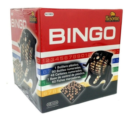 Juego De Bingo Con Bolillero 48 Cartones