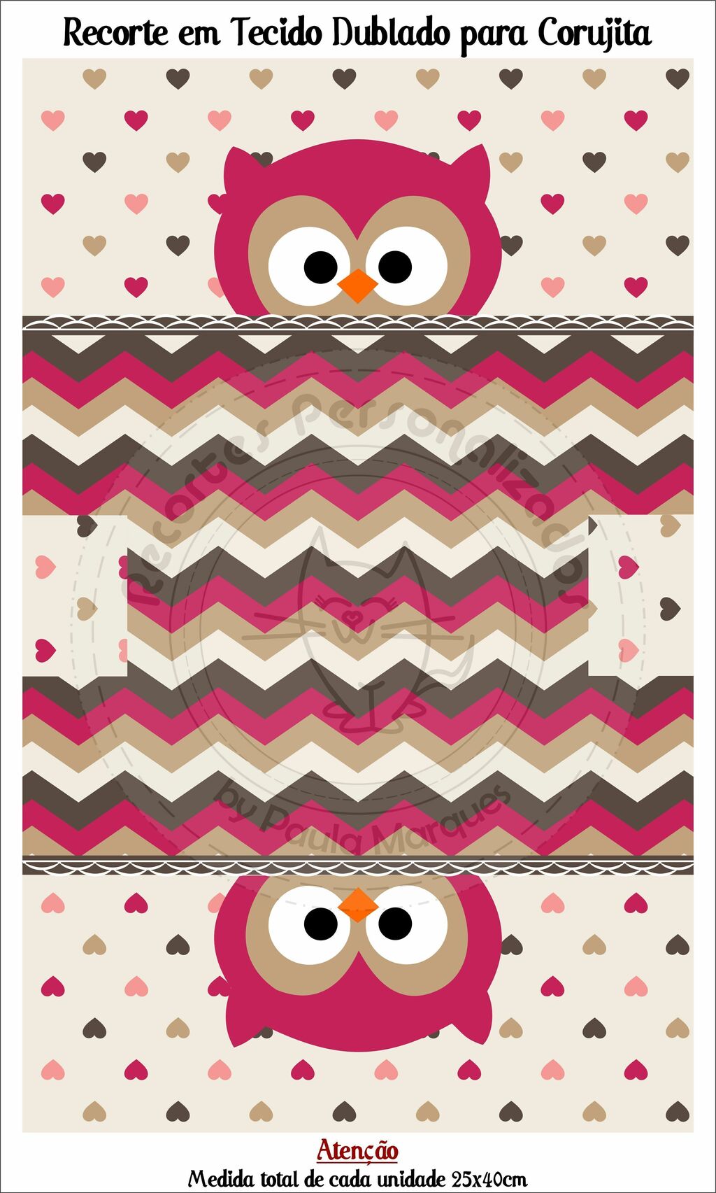 Recorte em Tecido Corujita - Classica 10