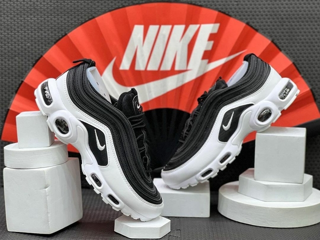 NIKE AIR MAX 97 TN PLUS - BRANCO E PRETO - RL STORE
