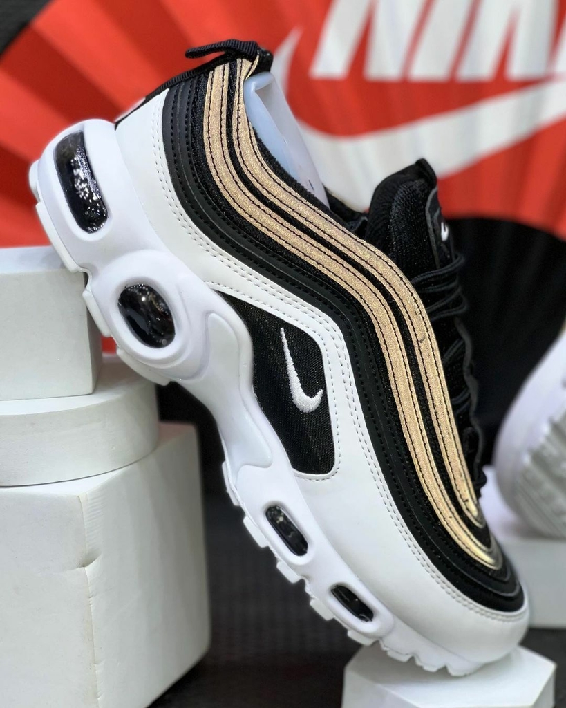NIKE AIR MAX 97 TN PLUS - BRANCO E PRETO - RL STORE