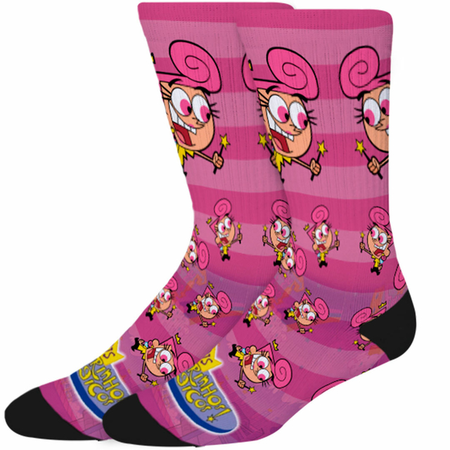 Meia Colorida - Padrinhos Mágicos - Wanda - meias elite