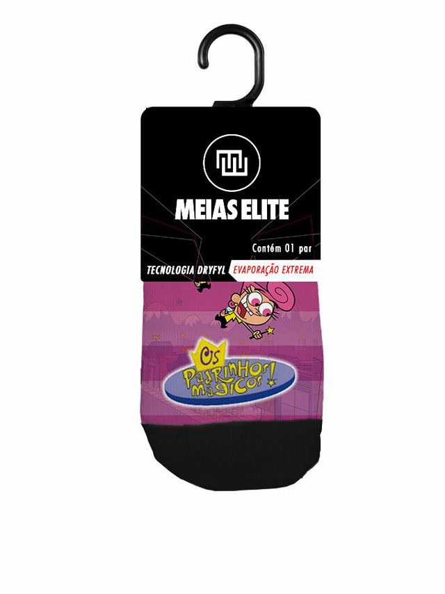 Meia Colorida - Padrinhos Mágicos - Wanda - meias elite