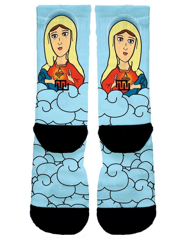 Meia Personalizada - Ave Maria Cartoon