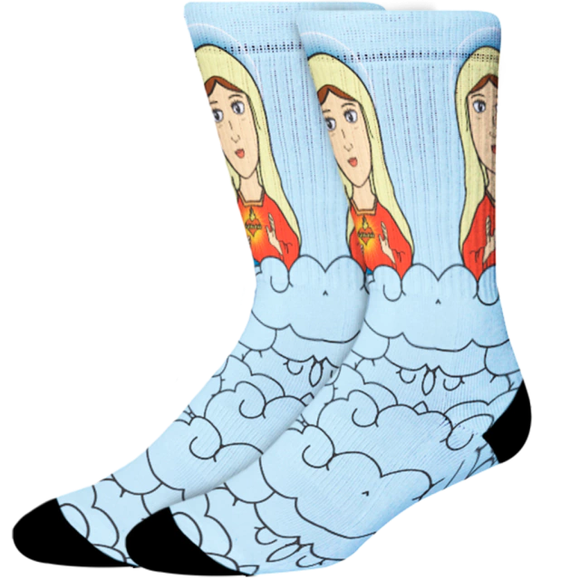 Meia Personalizada - Ave Maria Cartoon