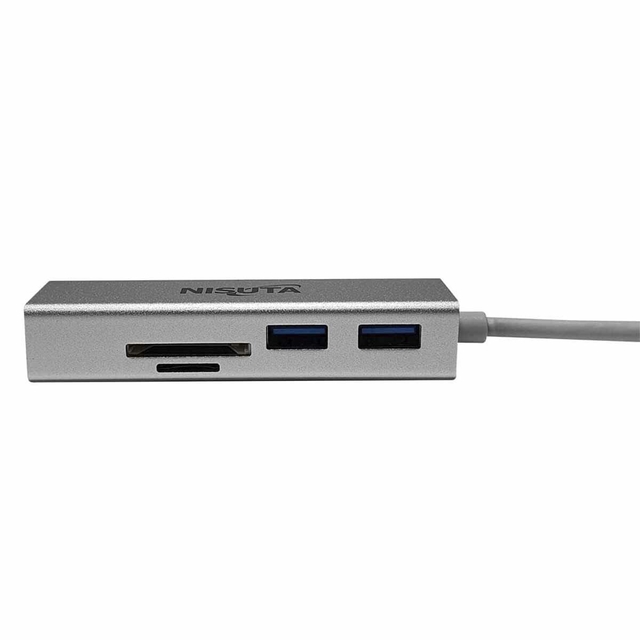 Docking Nisuta USB 3.0 a Hub 3 Puertos USB y Lector SD NS-UADUT