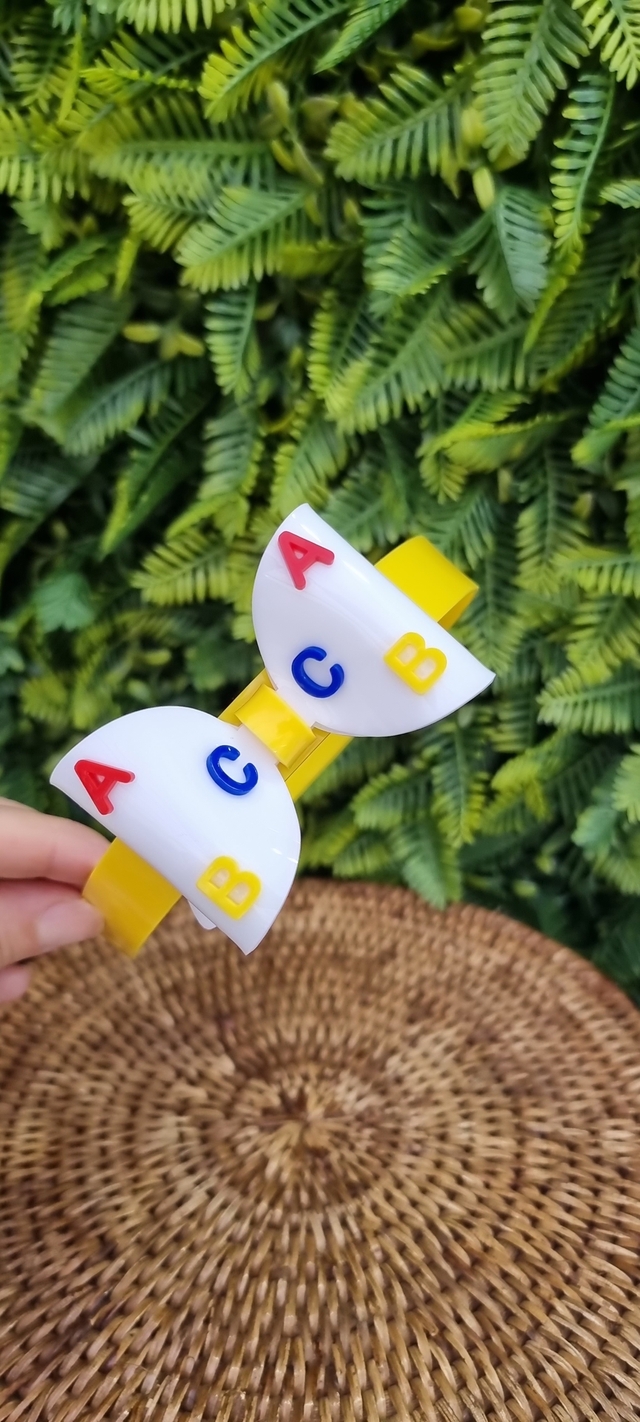 Tiara Escolar com Laço em Acrílico ABC - annalacos