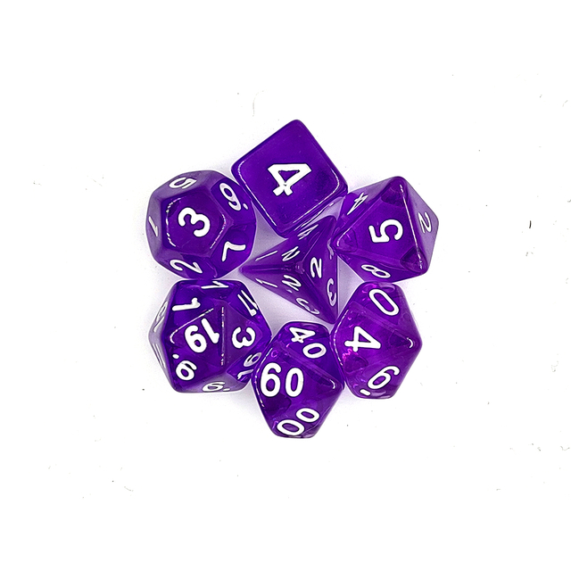 Dado - Conjunto Translúcido - Roxo