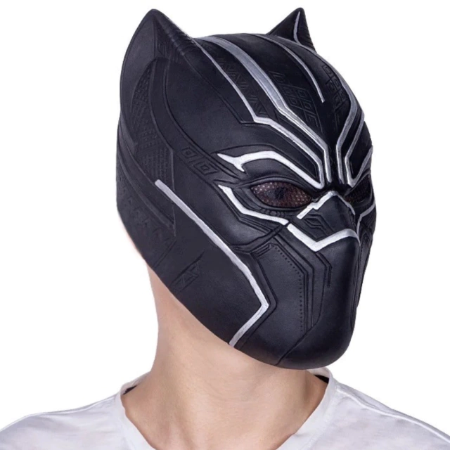 Máscara | Capacete Pantera Negra de Látex - Luxo Cosplay