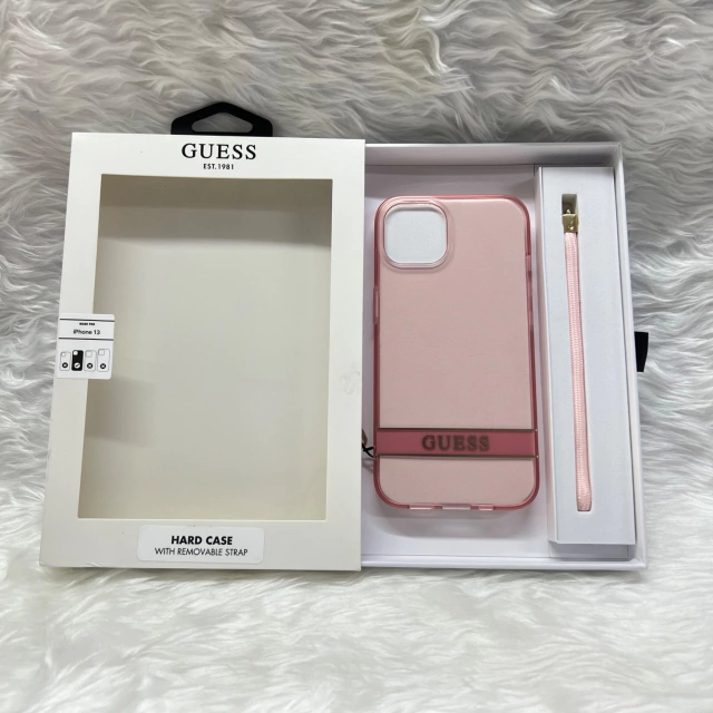 GUESS CLEAR PINK IP13 - Comprar en Crazy Cases