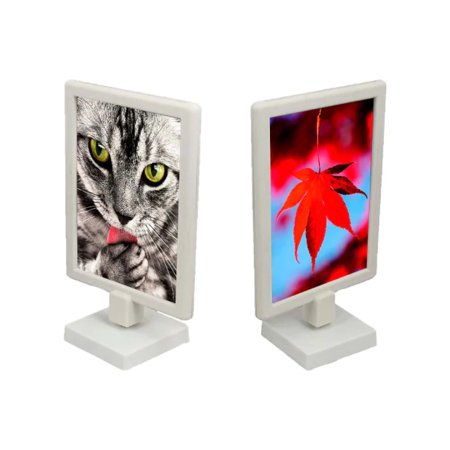 Porta Retrato Display Duplo Foto 10x15 - Branco | TPFoto