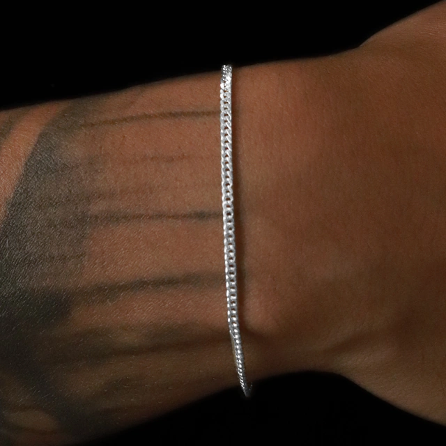 PULSEIRA GRUMMET EM PRATA 925 - 2MM - FECHO ESPECIAL