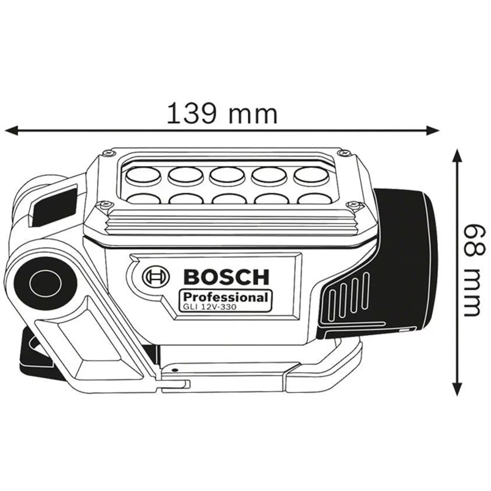 LANTERNA A BATERIA 12V 330 LÚMEN GLI 12V-330 - 06014A0000 - BOSCH