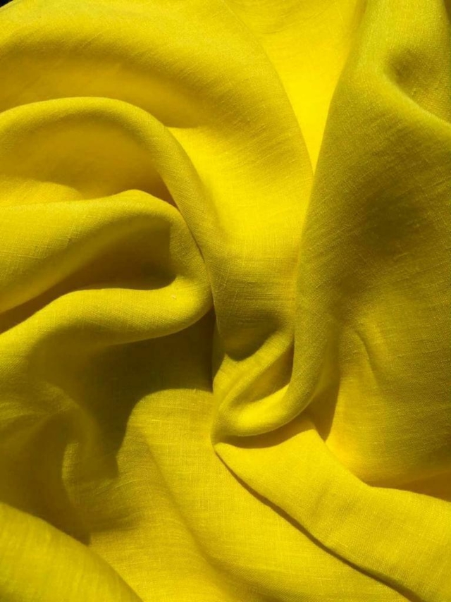 Linho Holandês Amarelo Canário 100% linho - NIIKO