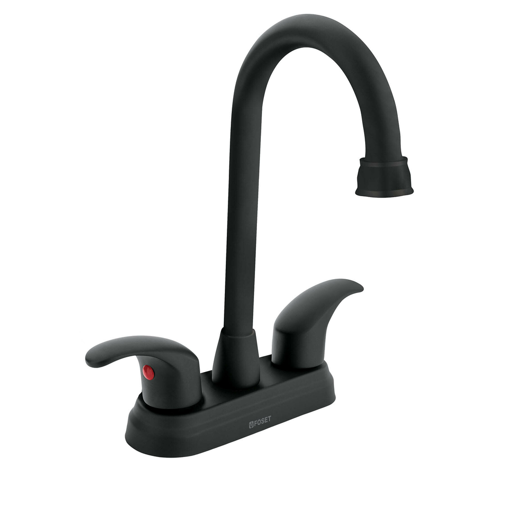 Mezcladora negro mate 4' plavabo, tipo bar, palanca, Foset