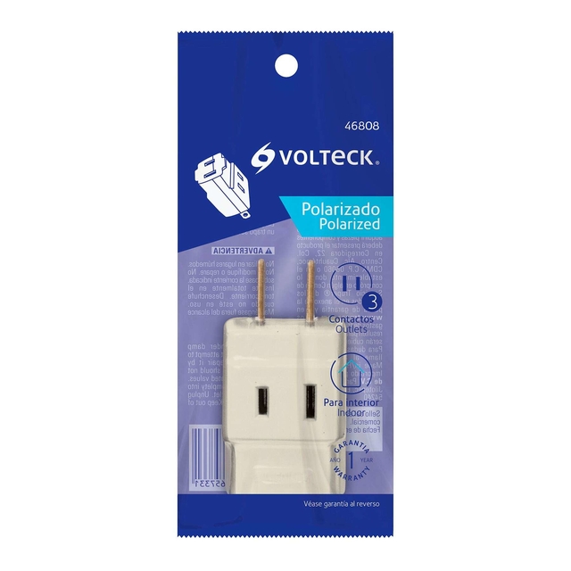 Multicontacto triple, tipo cubo, Volteck