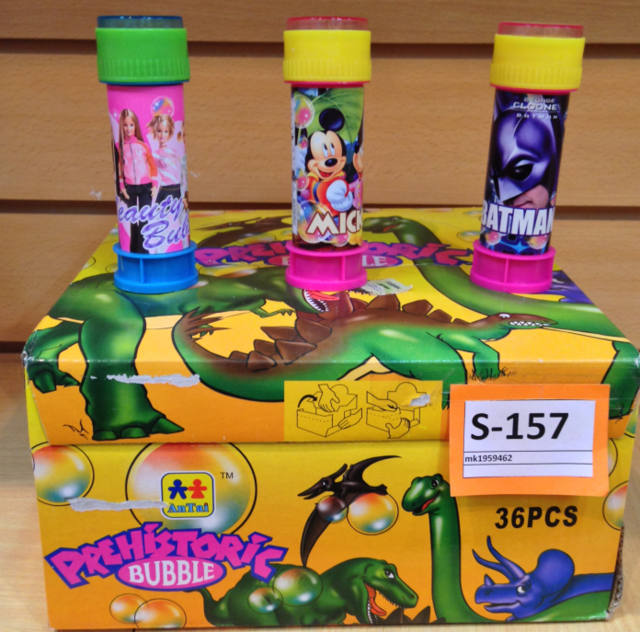 Burbujero prehistoric bubble en forma de tubo con personajes de ...