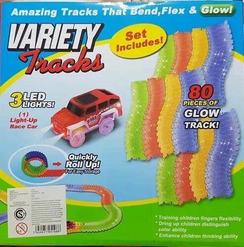 Variety Tracks - Pista Moldeable Flexible - Brilla en la Oscuridad ...