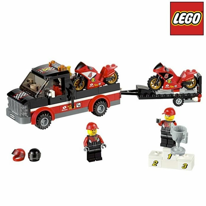 Lego Lego City Camion Remolque Para Moto Racing Bike Transporter