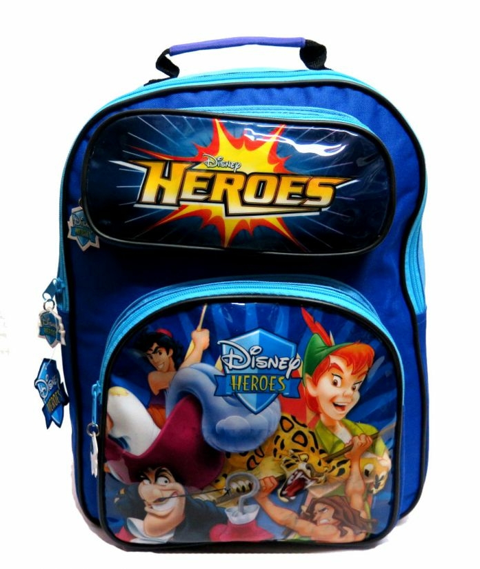 Mochila Disney Heroes rey leon, Tarzan Aladin Robbin Hood