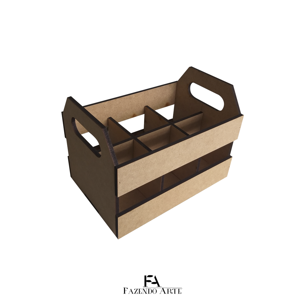 Engradado para cerveja 25 x 17 x 18 em mdf de 6mm - Fazendo Arte