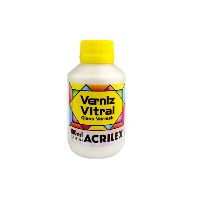 Verniz vitral incolor 100ml Acrilex – Fazendo Arte