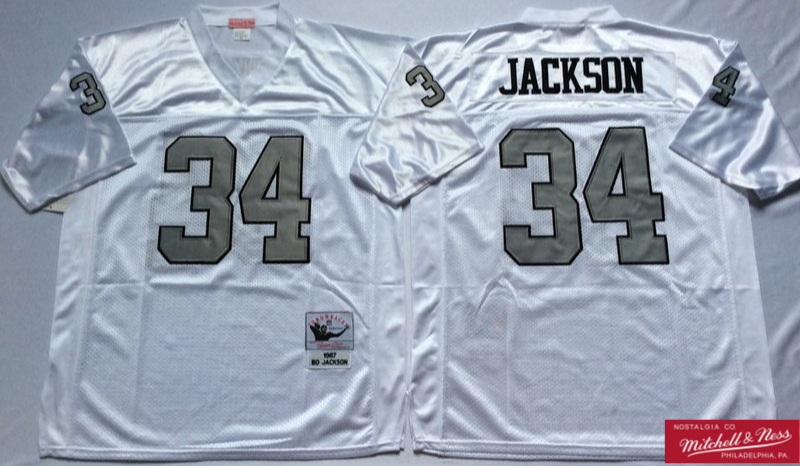 NFL Throwback Oakland Raiders #34 Bo Jackson