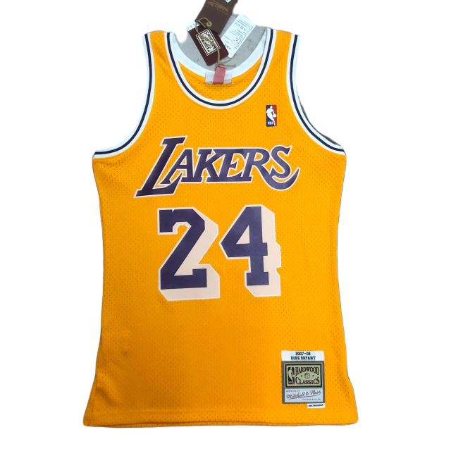 Regata Los Angeles Lakers – Mitchell & Ness Termo Prensada - 06/07 Amarela