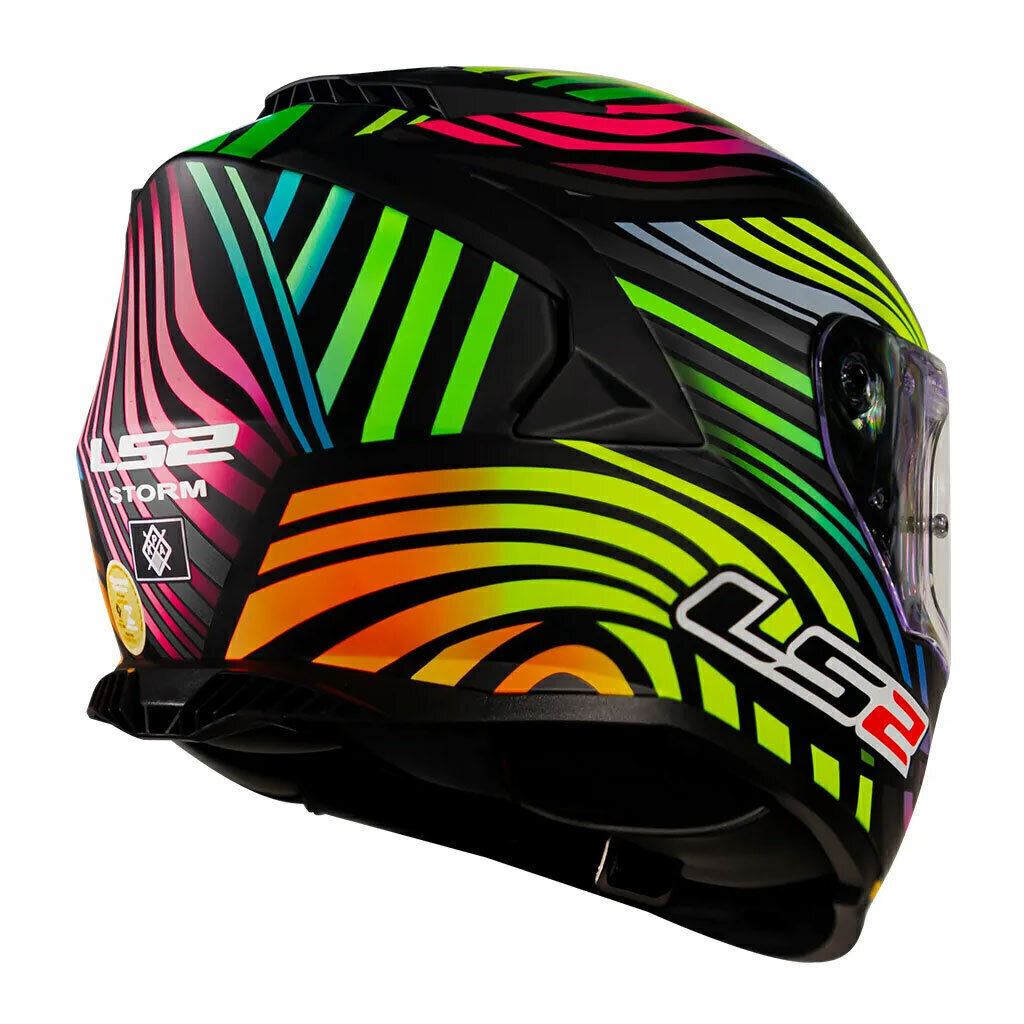 Capacete Ls2 FF880 Storm Power Preto Fosco Rainbow (58)