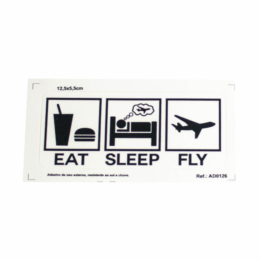 Adesivo Eat Sleep Fly - Comprar em Pilot Shop Sorocaba