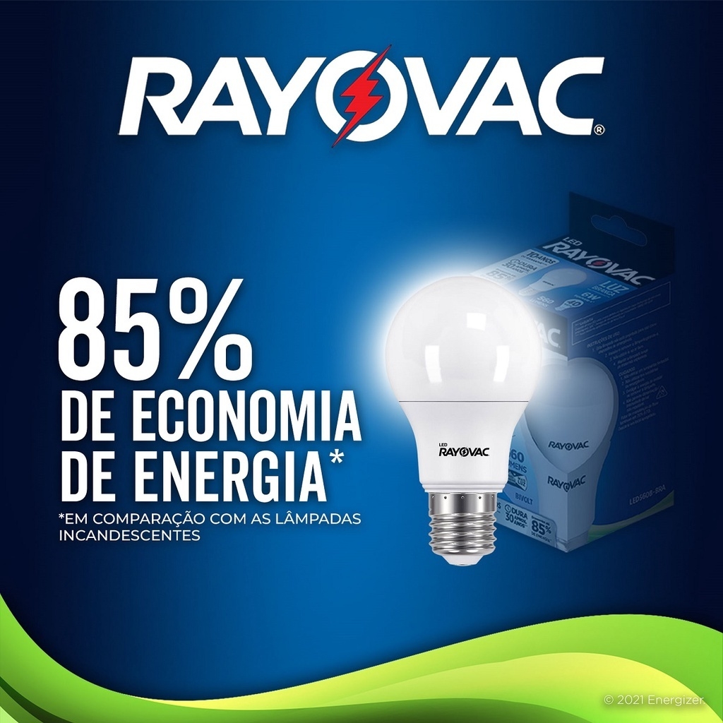 Lâmpada LED 4,9W Amarela BIVOLT - Rayovac