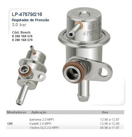 Regulador De Pressão Kadett Ipanema Vectra Lp216