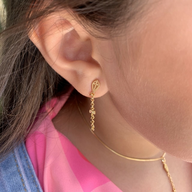 Conjunto de Brinco e Colar Infantil Pipa - Camyla Gê