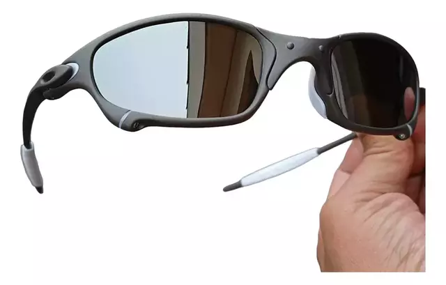 Óculos de Sol Juliet X-Metal Liquid Metal Pinada Armação Toda em Me