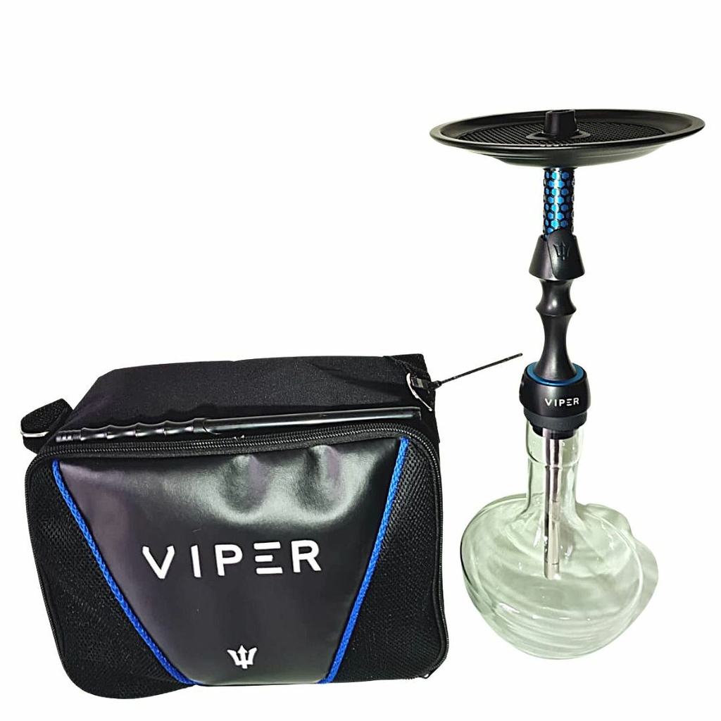 Narguile Triton Viper Completo com Bolsa - Azul