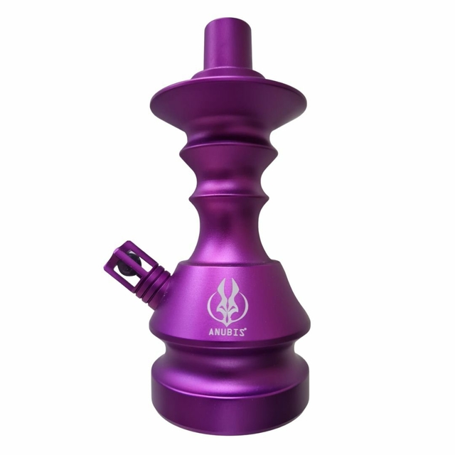 Stem Narguile Pequeno Anubis Velvet Litle Monster Roxo Fosco