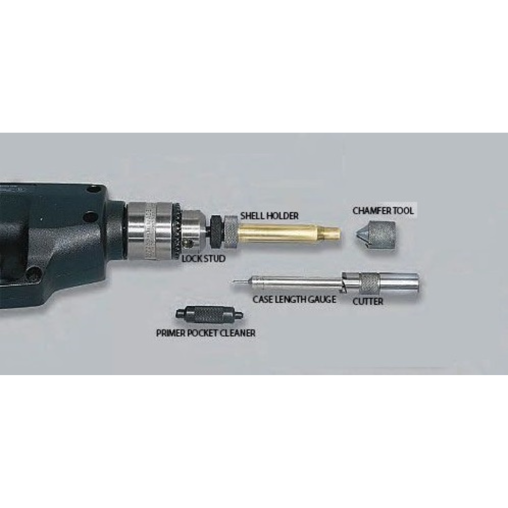 Kit Lee Case Trimmer 556 223 T4 Haste Suporte Cortar Estojo