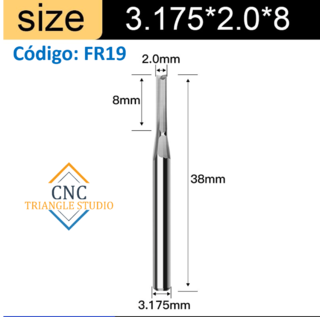 Fresas de corte para router CNC maderas solidas, mdf, pvc espumado