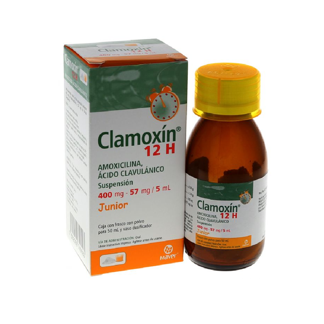 CLAMOXIN 12H JR 400/57MG/5ML. SUSP. 50ML *MVE* PE N