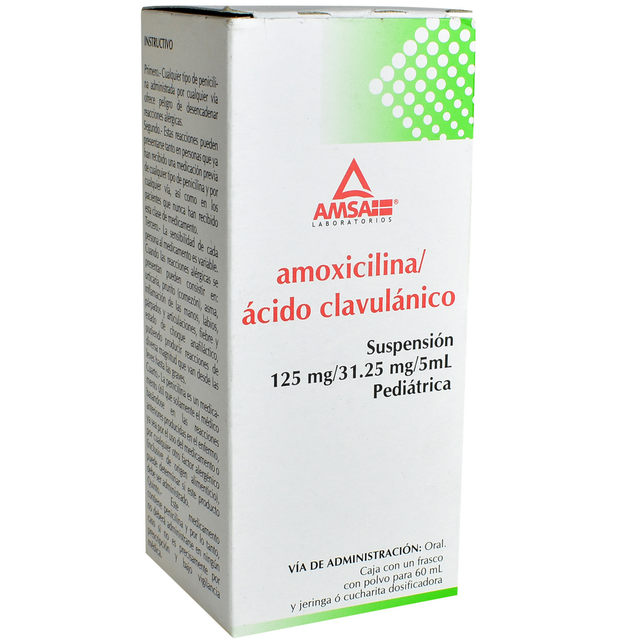 AMOXICILINA/AC.CLAV PED 125/31.25MG/5ML SUSP 60ML *ANT*