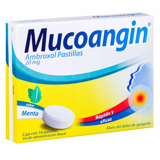 MUCOANGIN MENTA 20MG TAB C/18 *SFI*