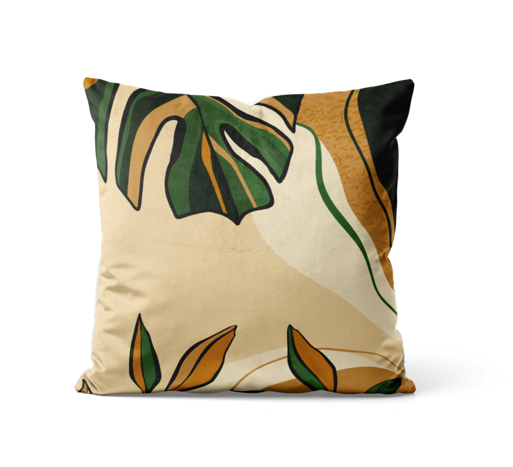 Kit 4 Capas De Almofadas 45x45 - Floral Verde