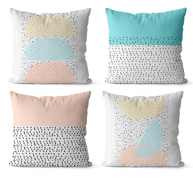 Kit 4 Capas de Almofadas Decorativas 45x45 - Geométrica Colors